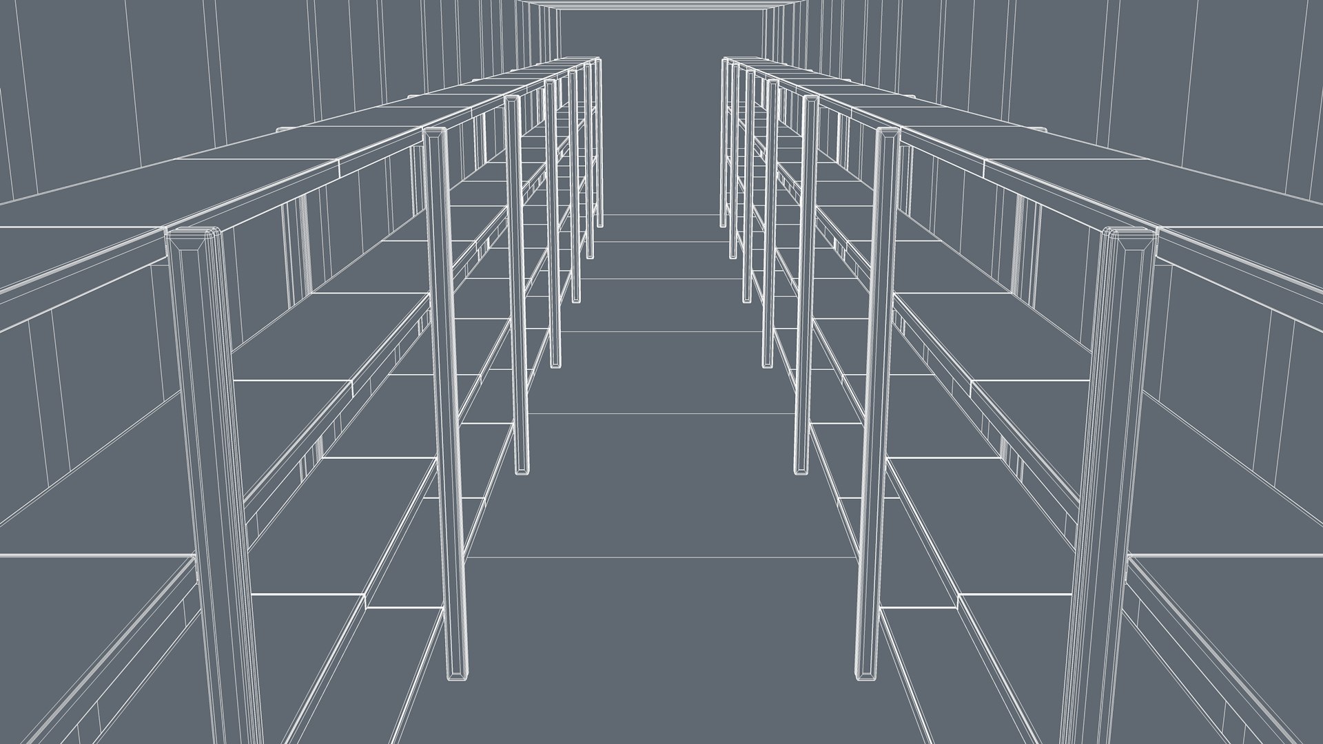 3D Empty Storage Room - TurboSquid 2346408
