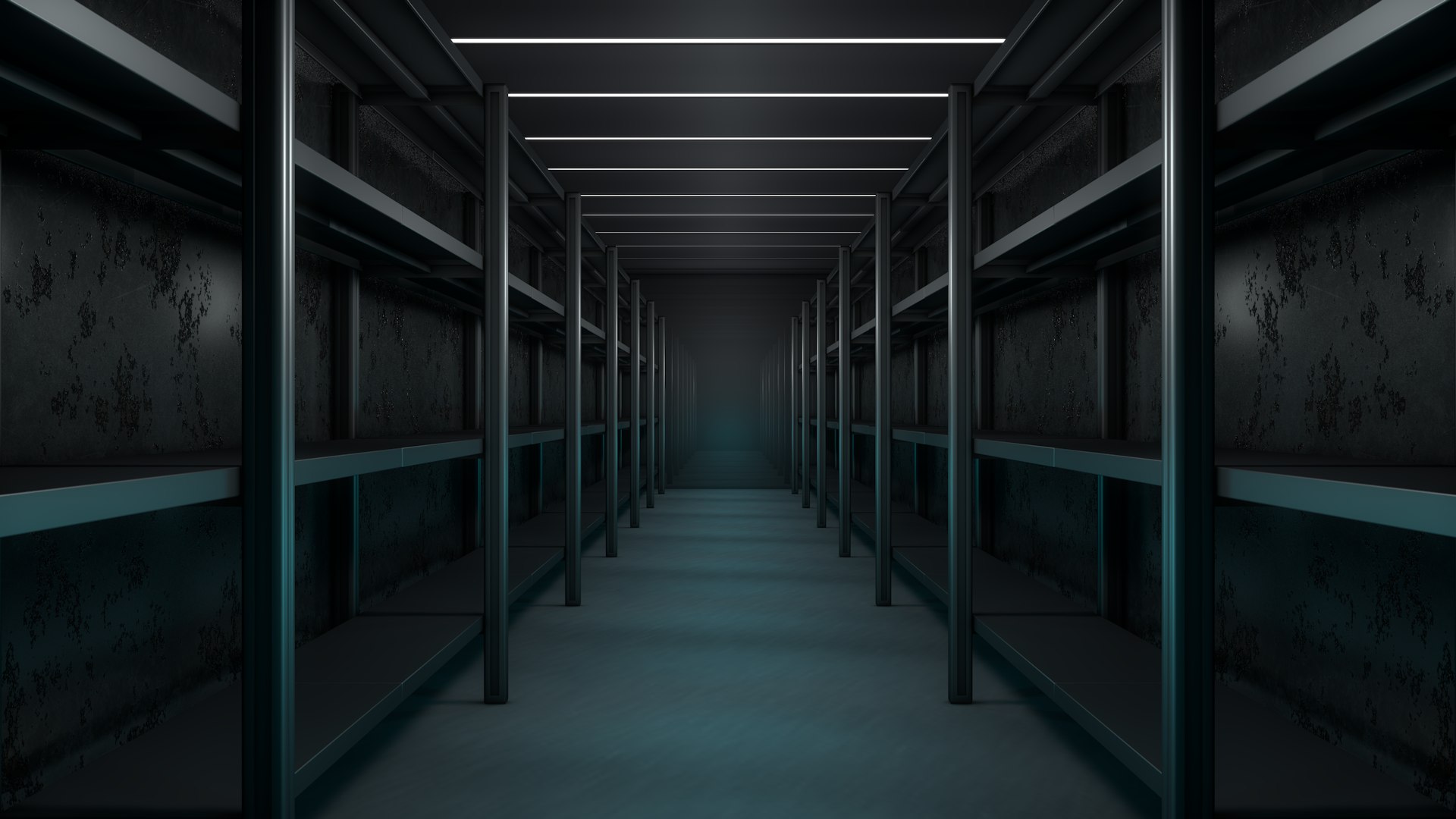 3D Empty Storage Room - TurboSquid 2346408