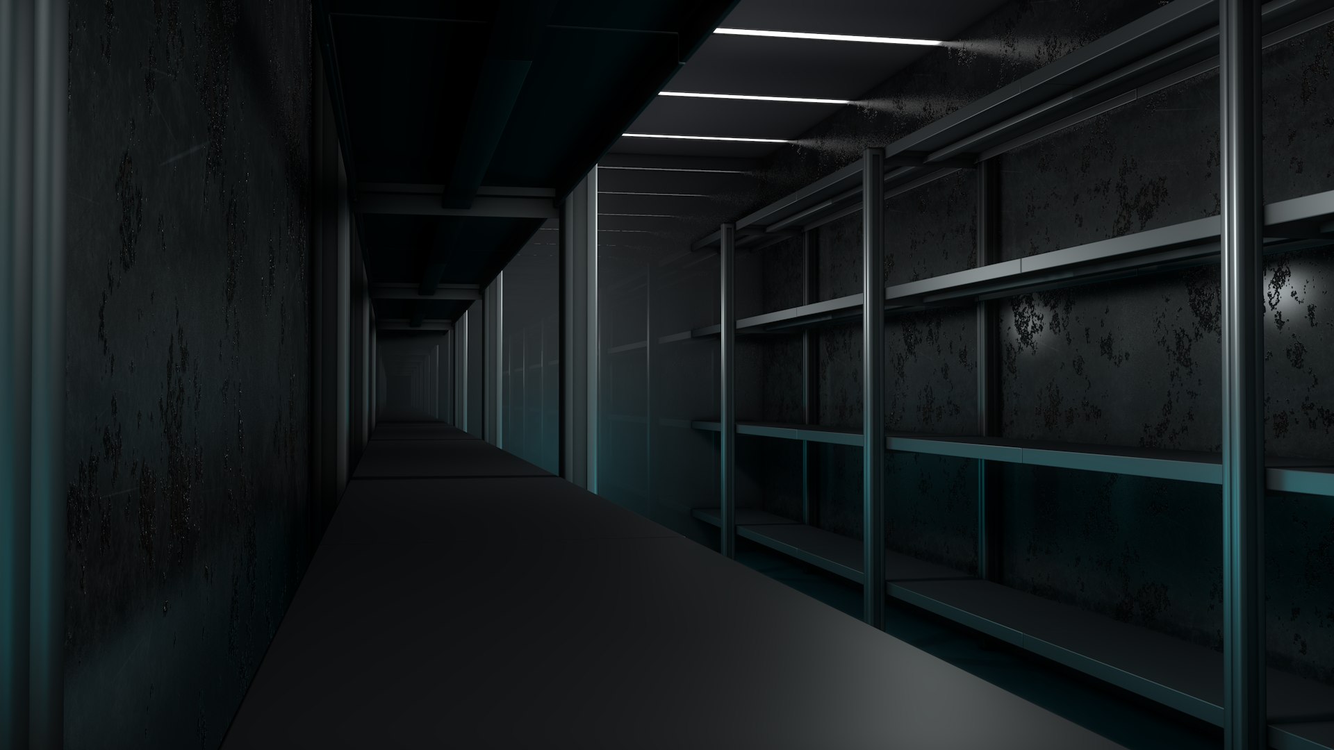 3D Empty Storage Room - TurboSquid 2346408