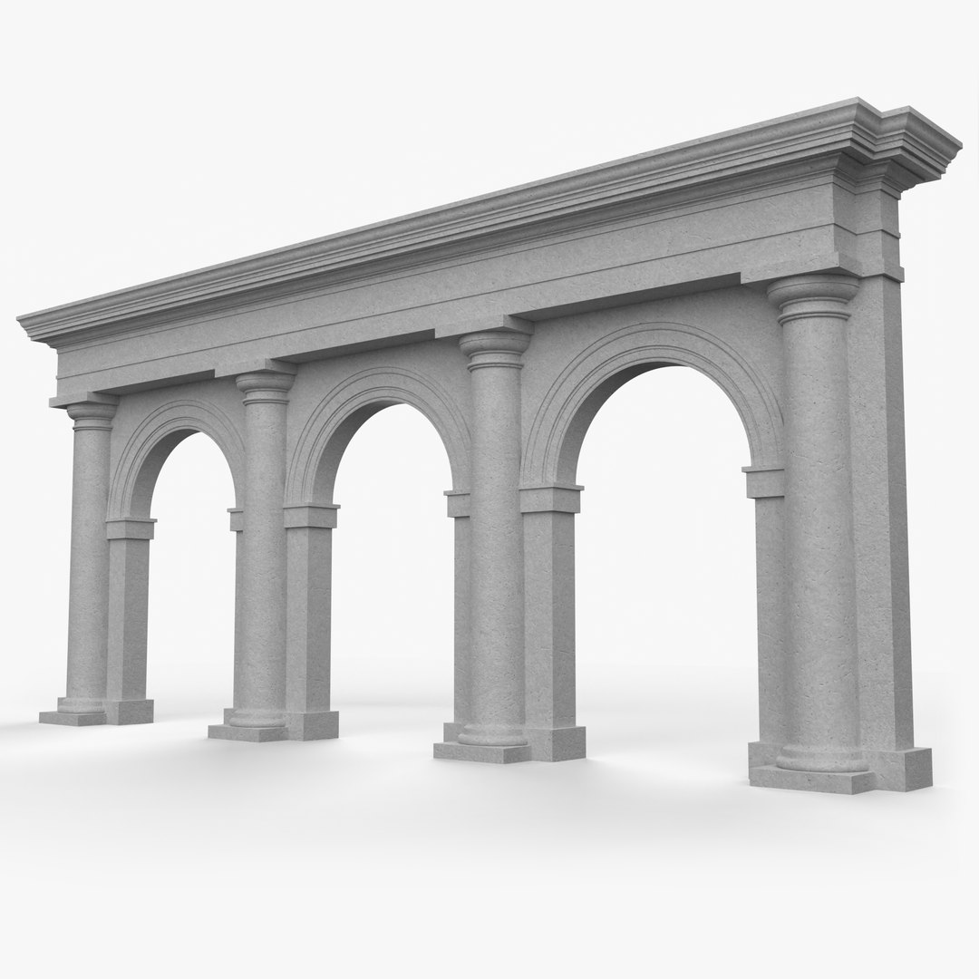 3D Triple Arch 012 Model - TurboSquid 2093782