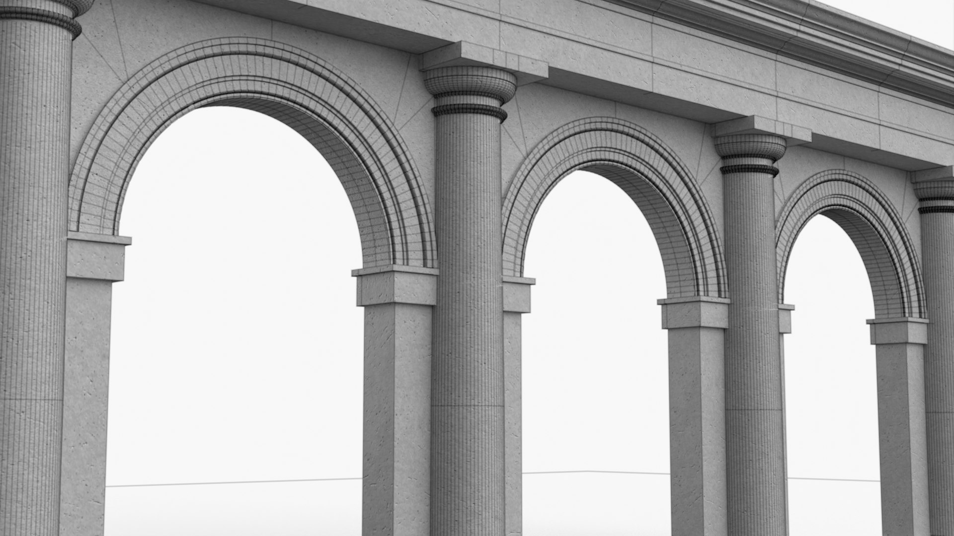 3D Triple Arch 012 Model - TurboSquid 2093782