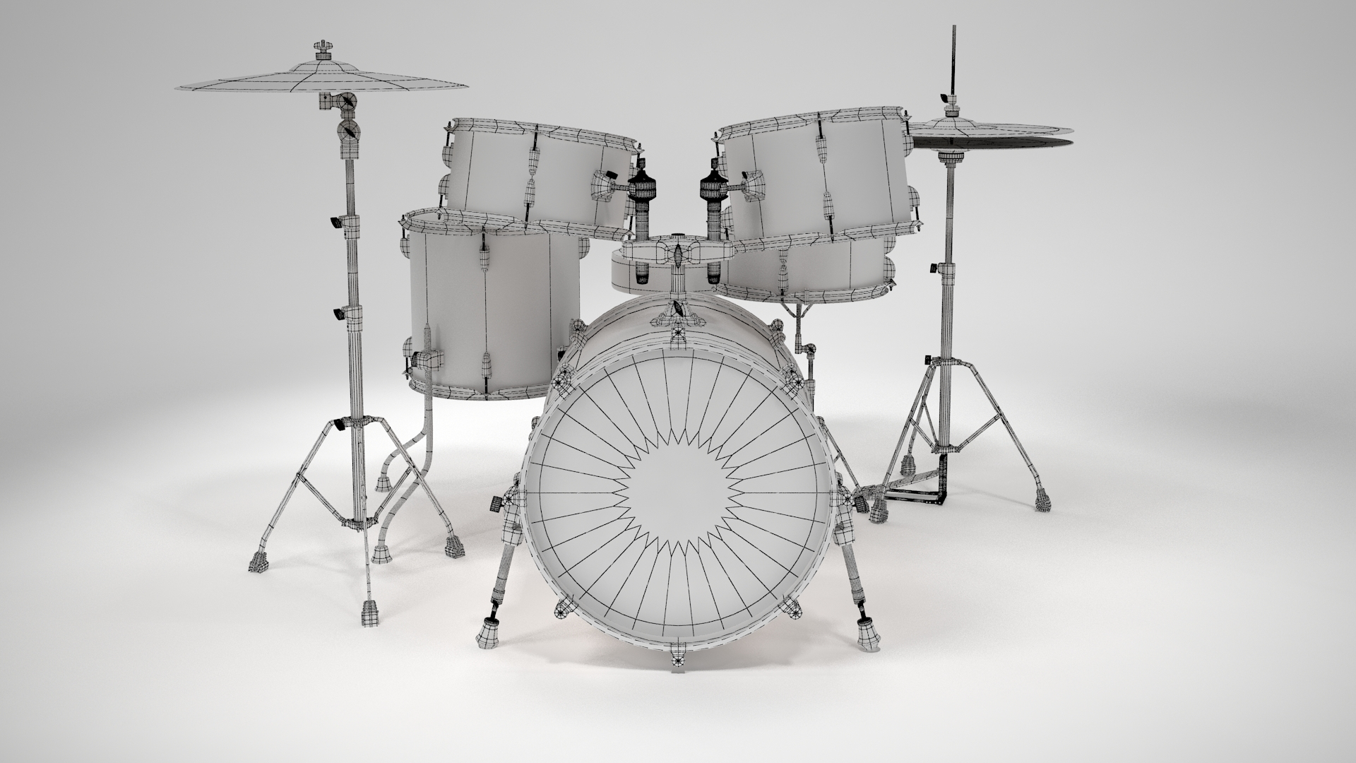 drum set 3d model