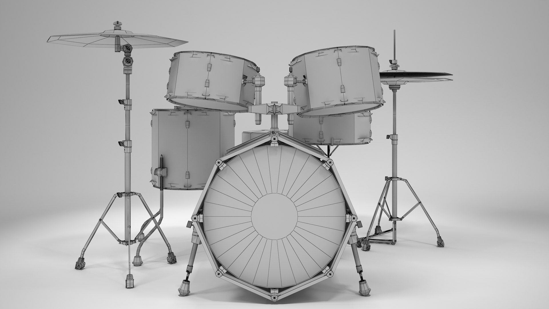 Drum Set 3d Model