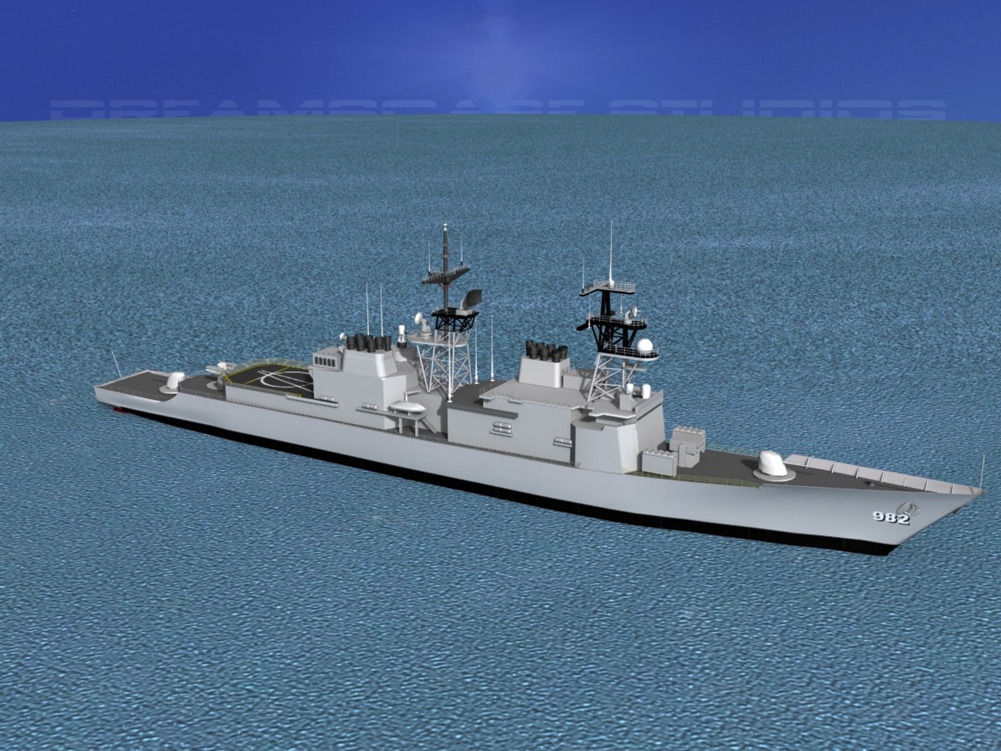 3d Destroyers Class Spruance Model