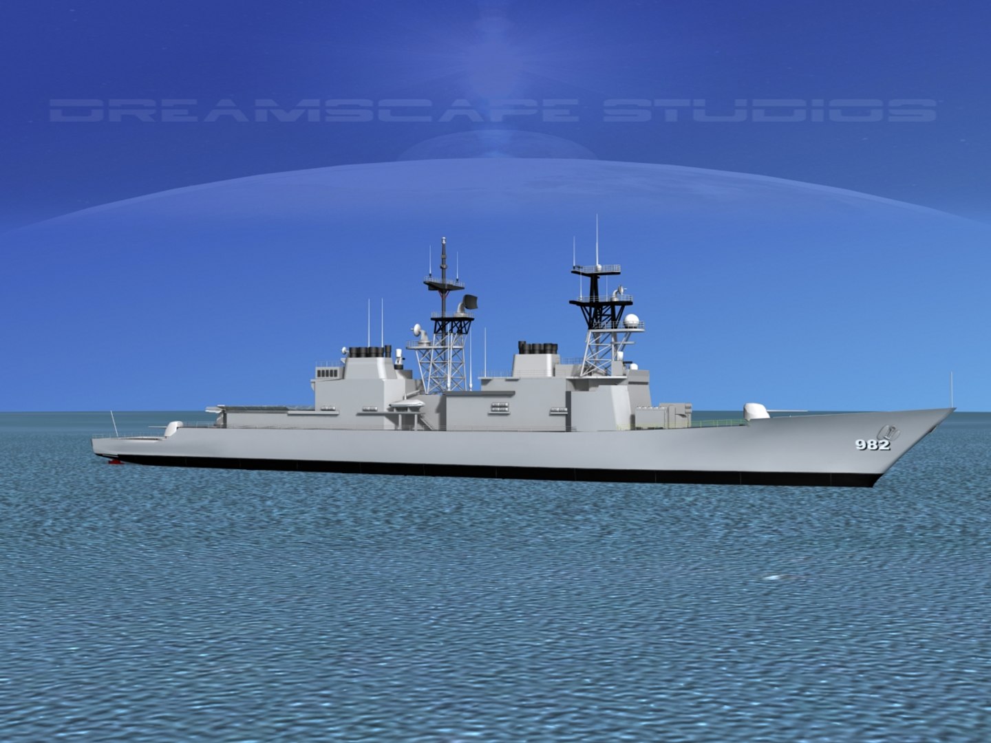 3d Destroyers Class Spruance Model