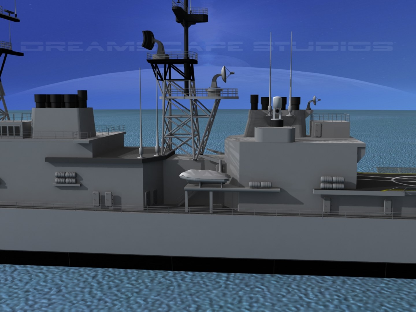 3d Destroyers Class Spruance Model