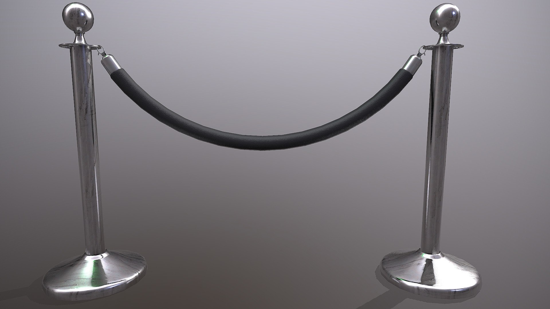 Waiting Line Post 3D Model - TurboSquid 1363665