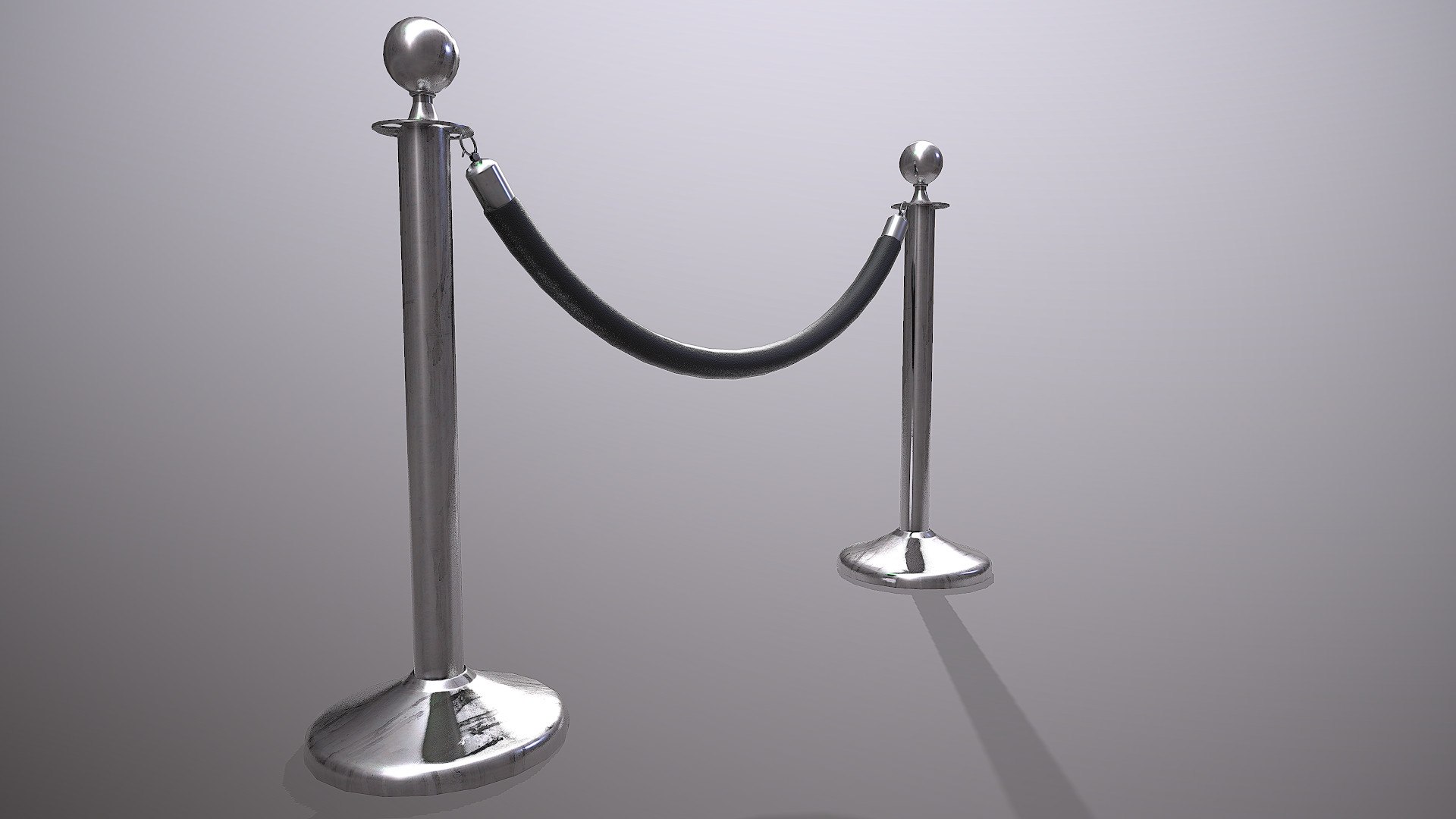 Waiting Line Post 3D Model - TurboSquid 1363665