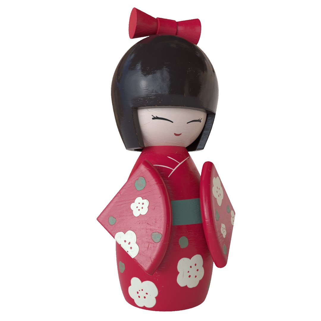 3D Japanese Doll And Fortune Cats Collection Model - TurboSquid 1783007