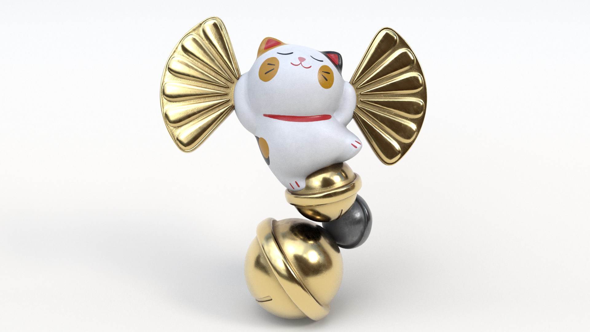 3D Japanese doll and fortune cats collection model - TurboSquid 1783007