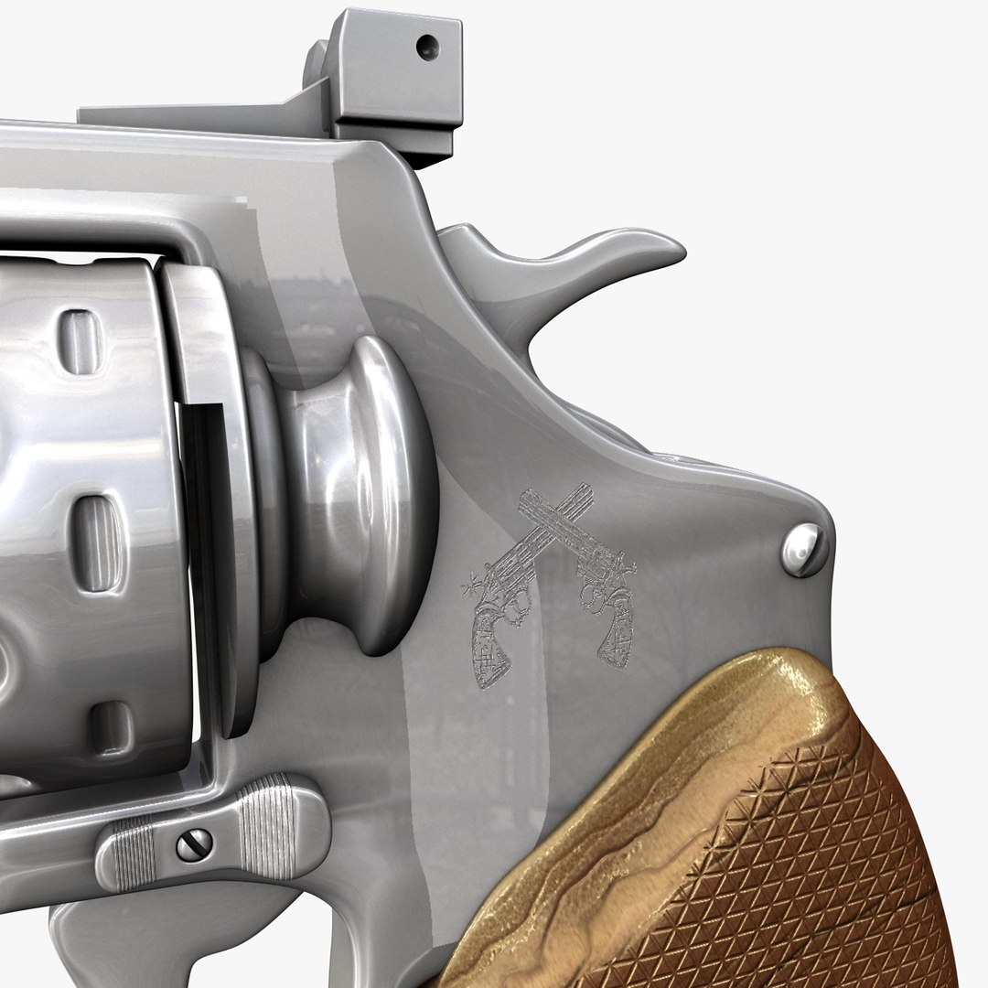 3d Model Revolver Pistol