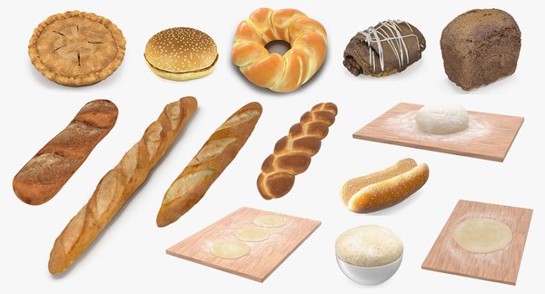 3D model Bakery Products and Dough Collection 2 - TurboSquid 1915752