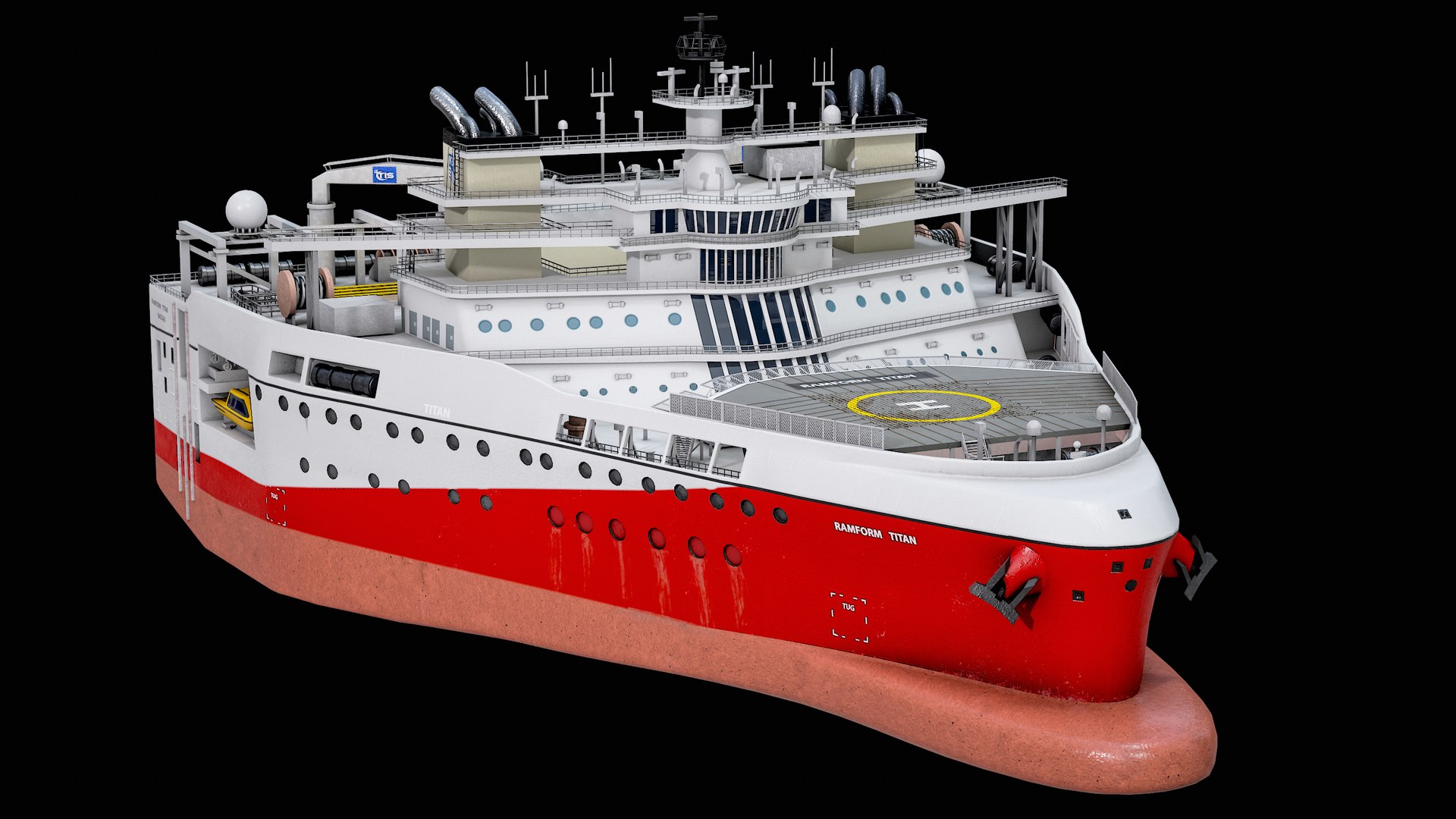 Ramform Marine Siesmic Vessel PBR 3D Model - TurboSquid 2068512