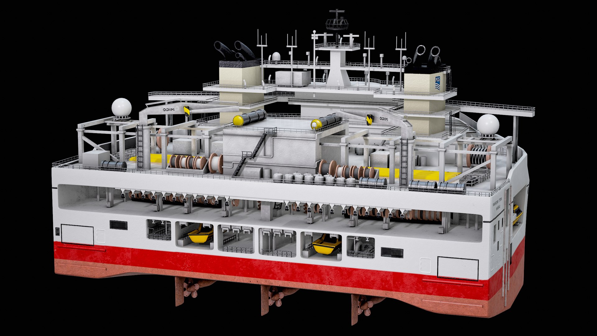 Ramform Marine Siesmic Vessel PBR 3D Model - TurboSquid 2068512