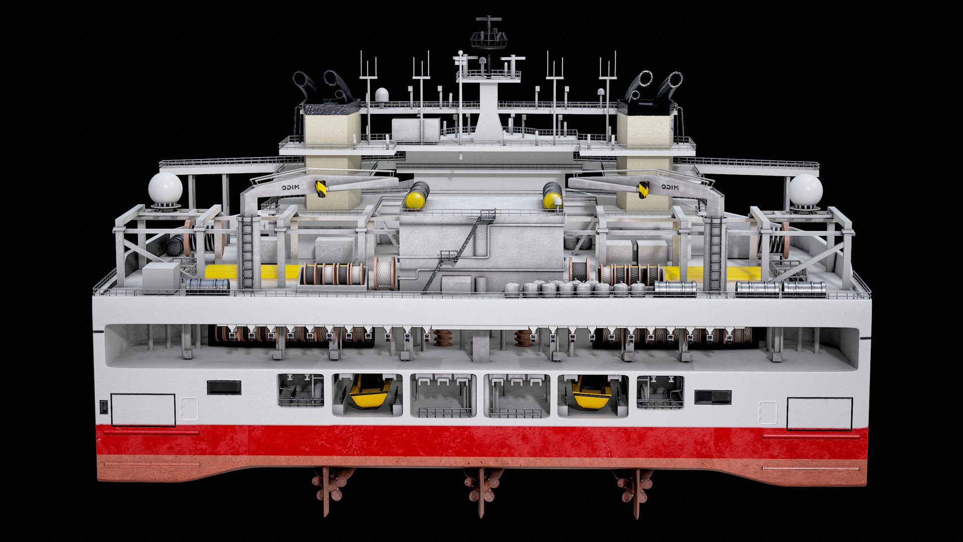 Ramform Marine Siesmic Vessel PBR 3D Model - TurboSquid 2068512