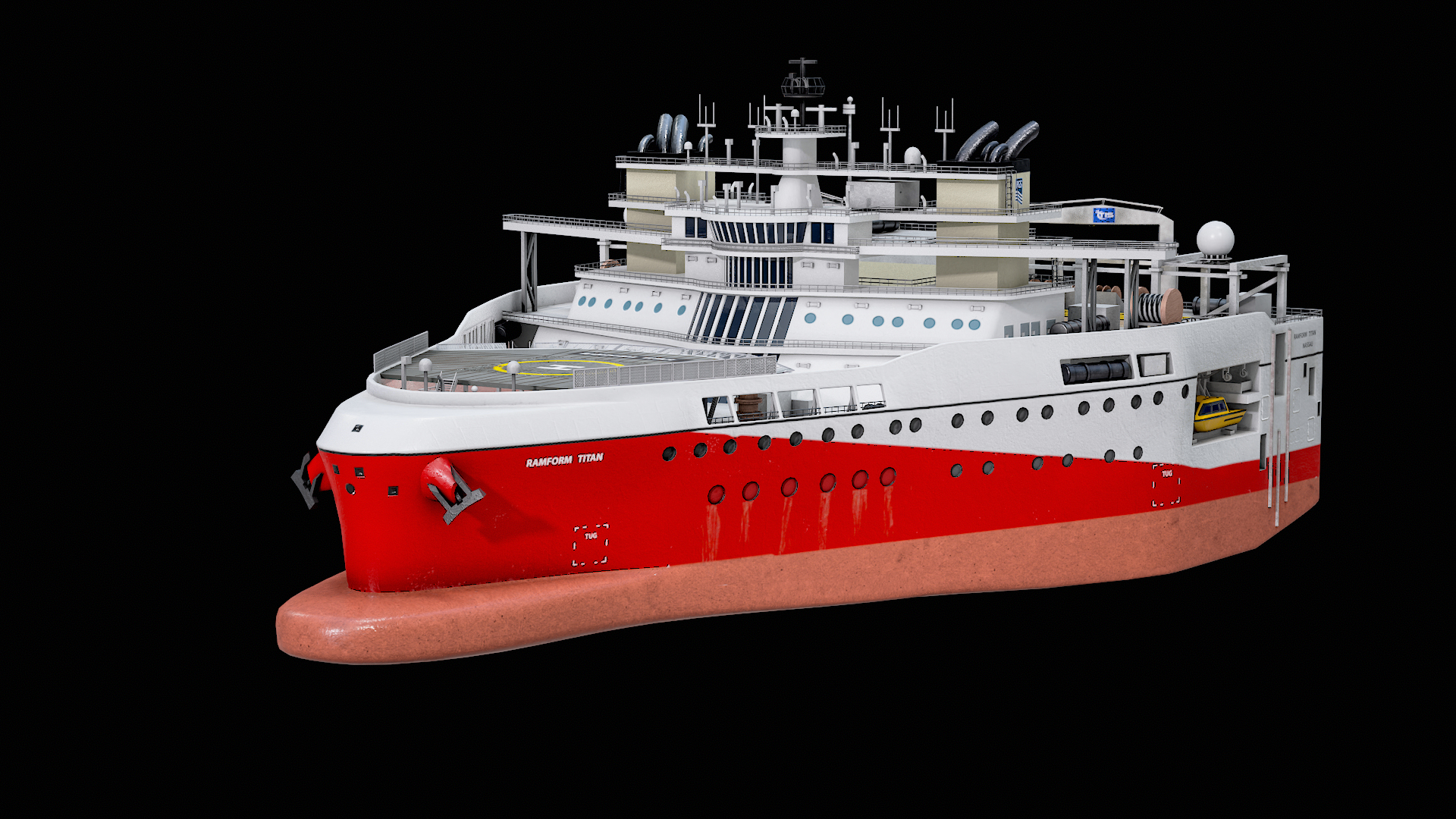 Ramform Marine Siesmic Vessel PBR 3D model - TurboSquid 2068512