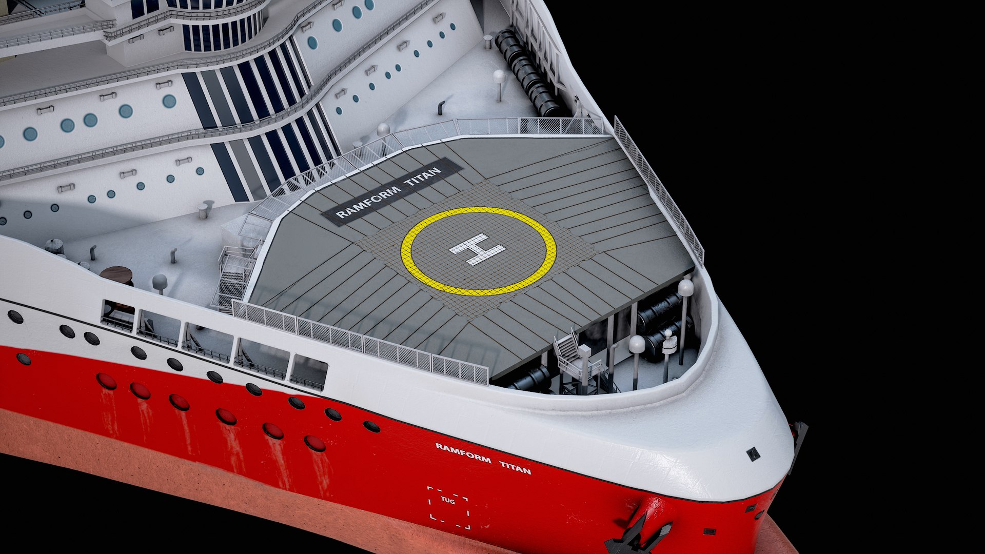 Ramform Marine Siesmic Vessel PBR 3D Model - TurboSquid 2068512