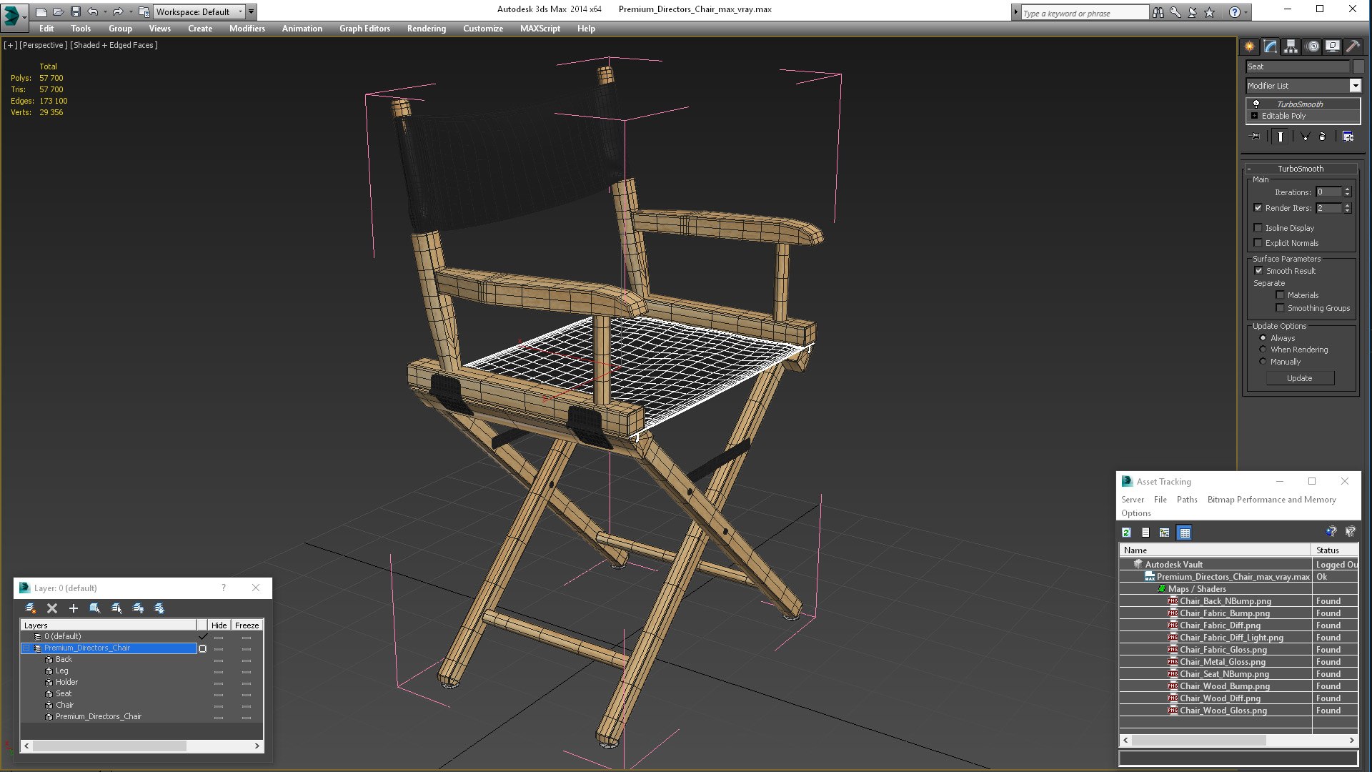 Premium Directors Chair Model - TurboSquid 2218411