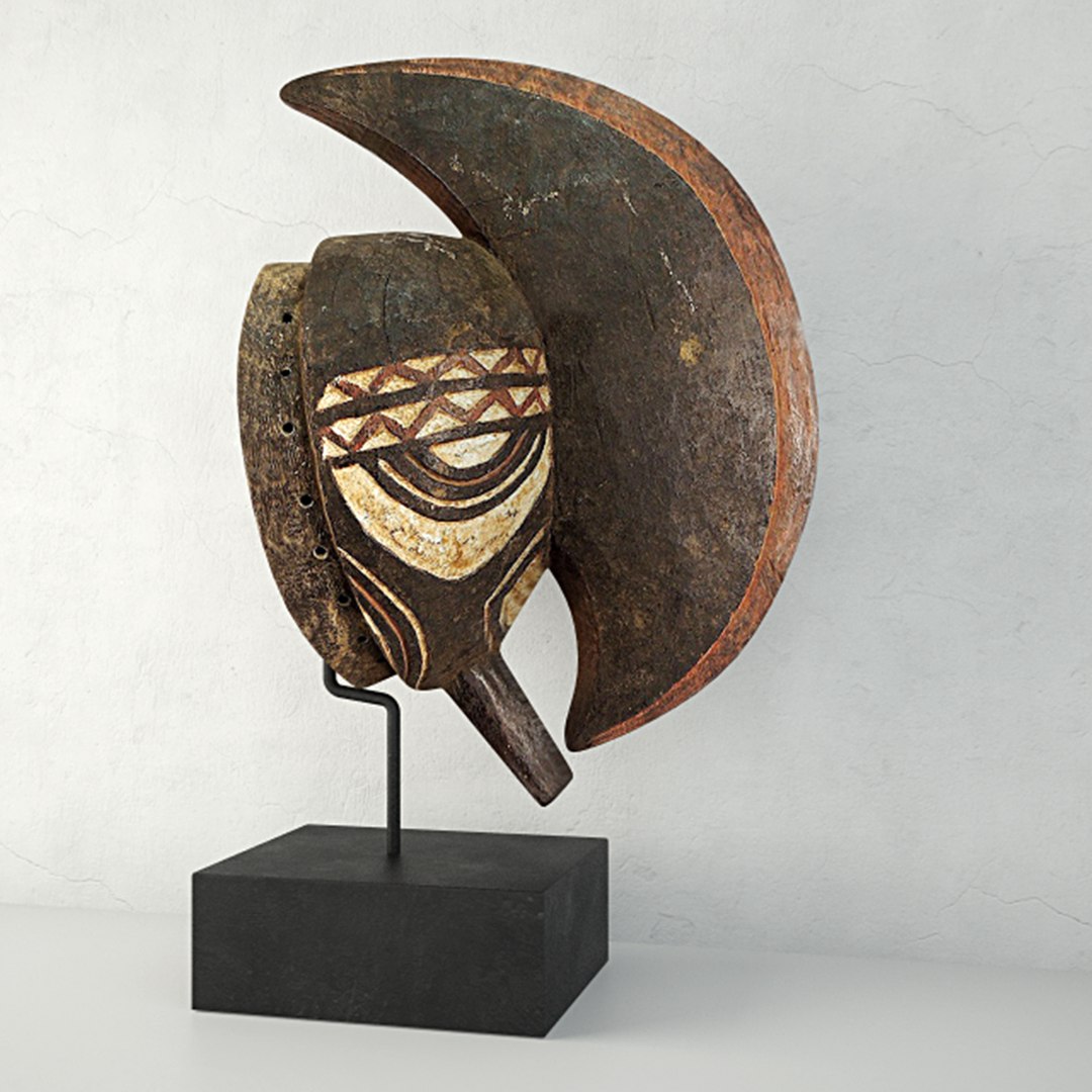 3D Bobo Mohawk Mask Headcrest - TurboSquid 1200982