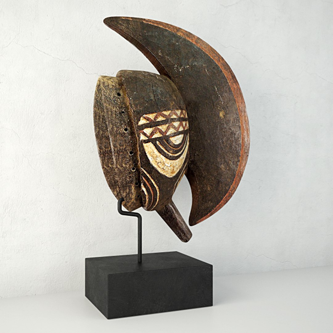 3D Bobo Mohawk Mask Headcrest - TurboSquid 1200982