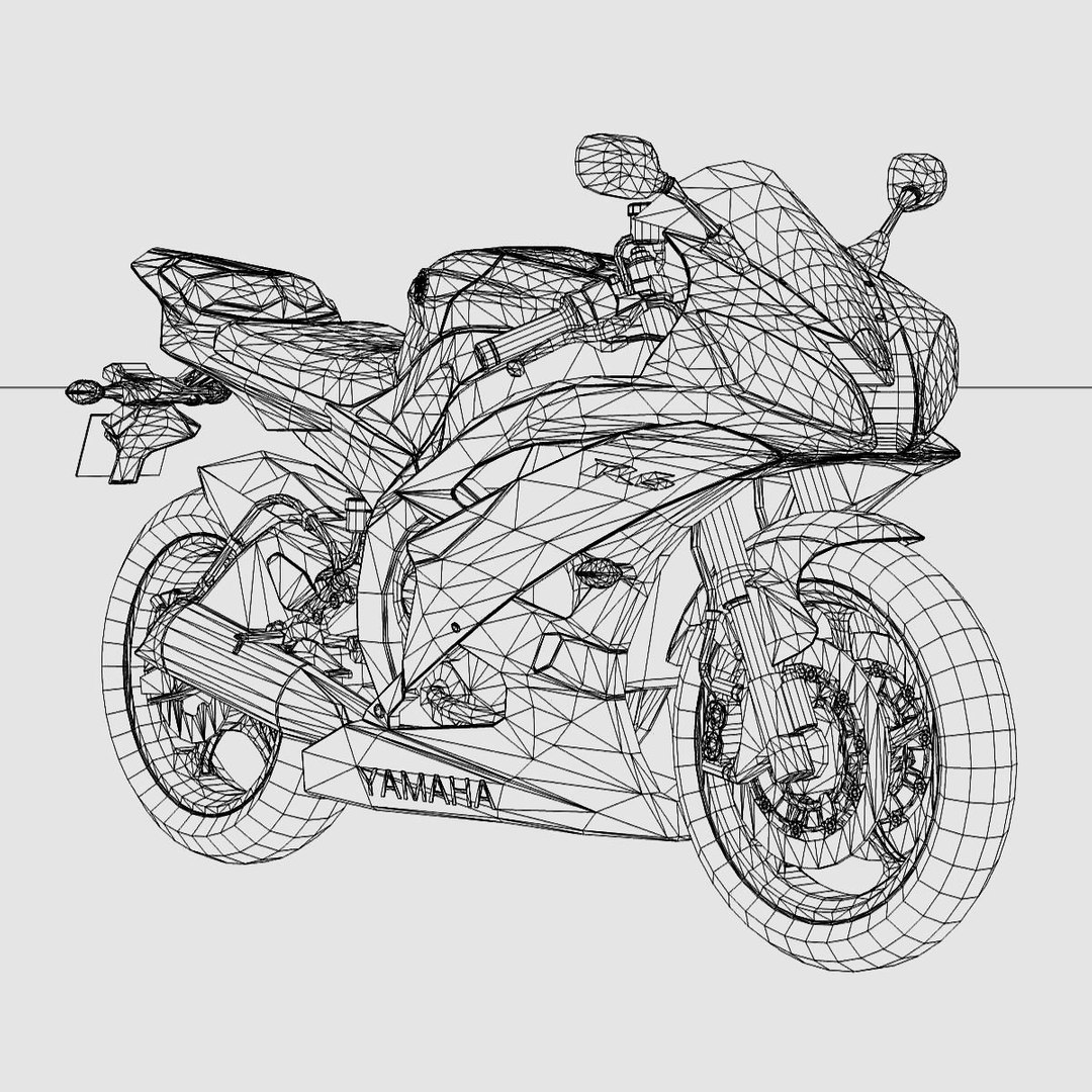 yamaha r6 3d dxf
