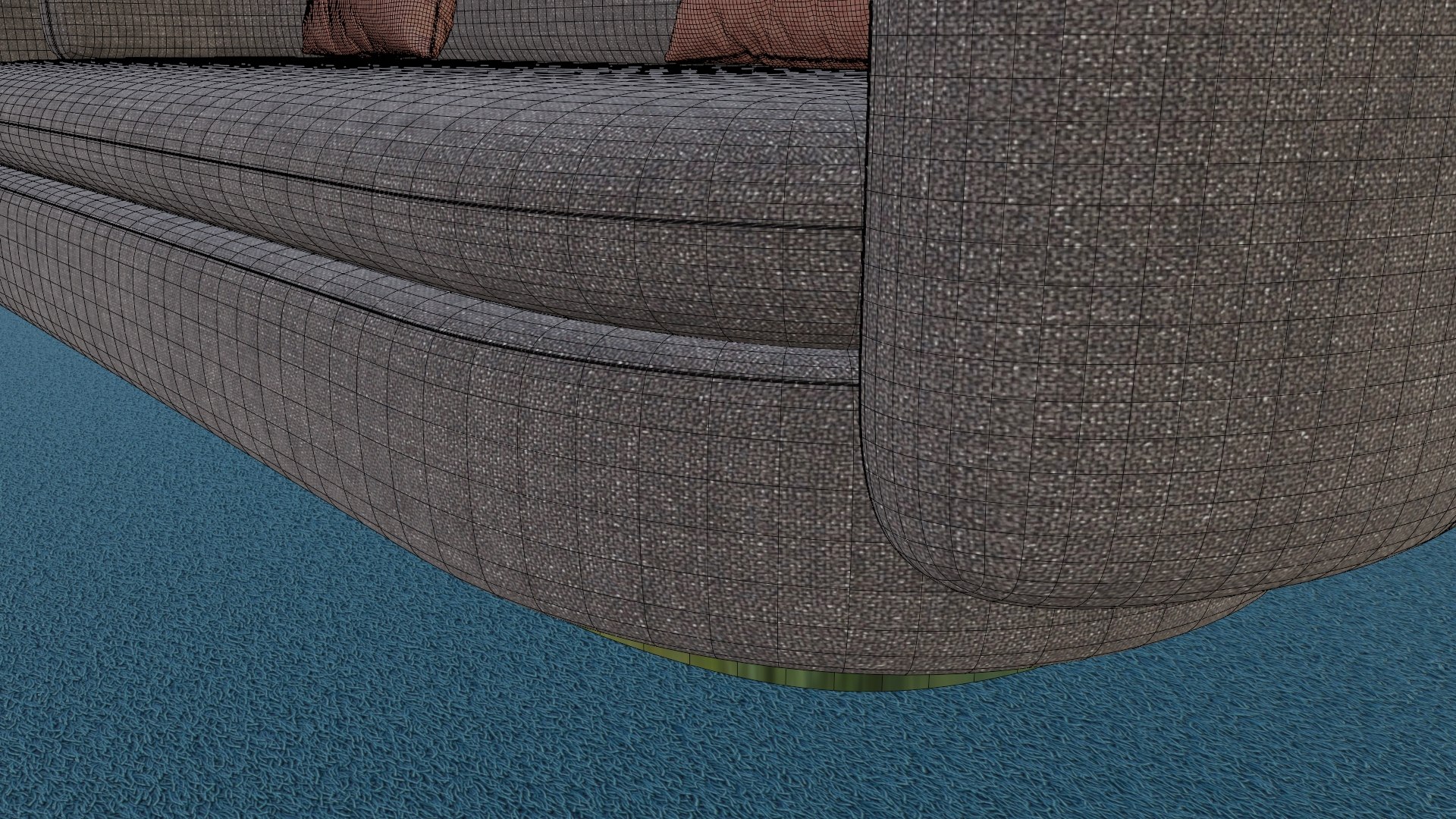 Curved Sofa 01 3D Model - TurboSquid 2196390