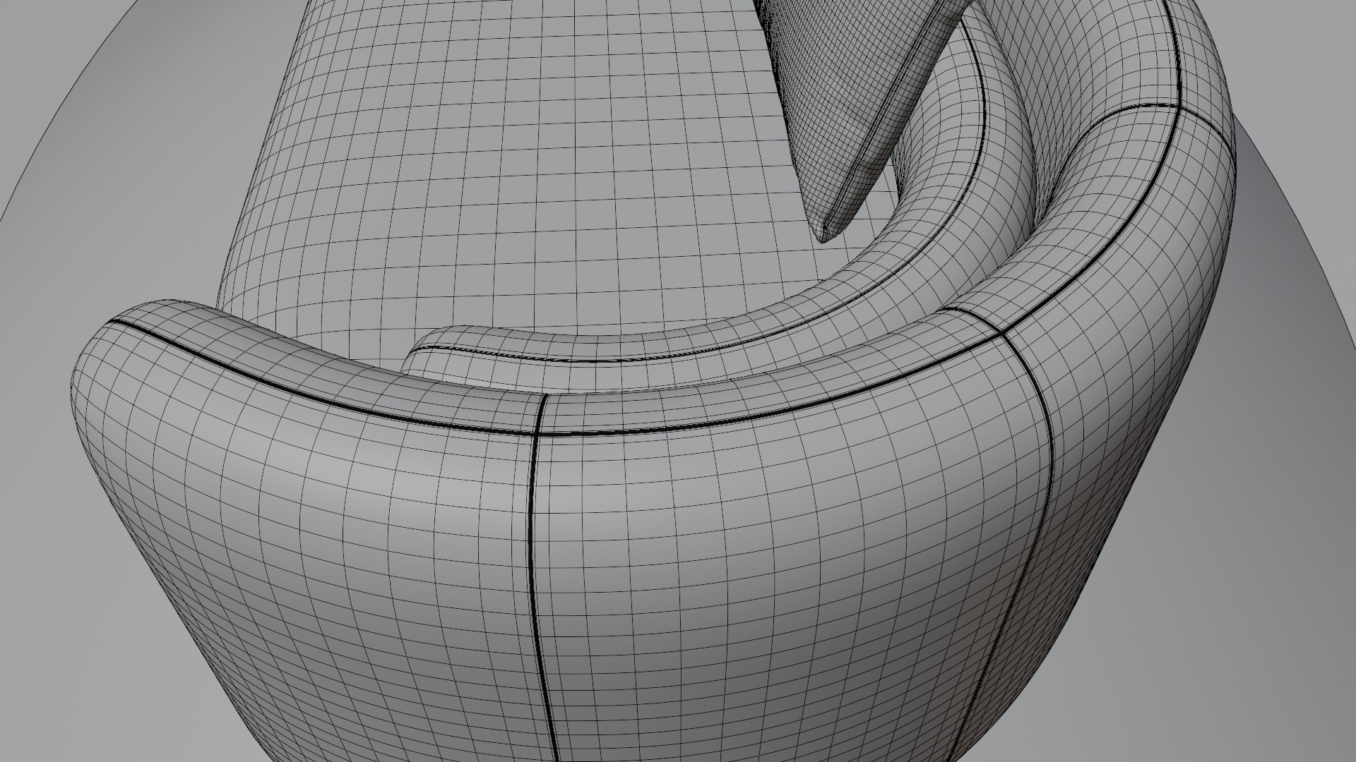 Curved Sofa 01 3D Model - TurboSquid 2196390
