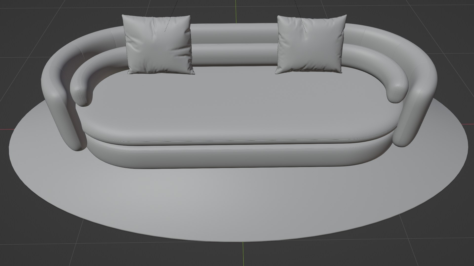 Curved Sofa 01 3D Model - TurboSquid 2196390