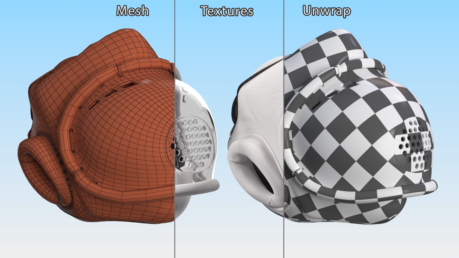 Kudo Head Guard Playwell White 3D Model - TurboSquid 2187575