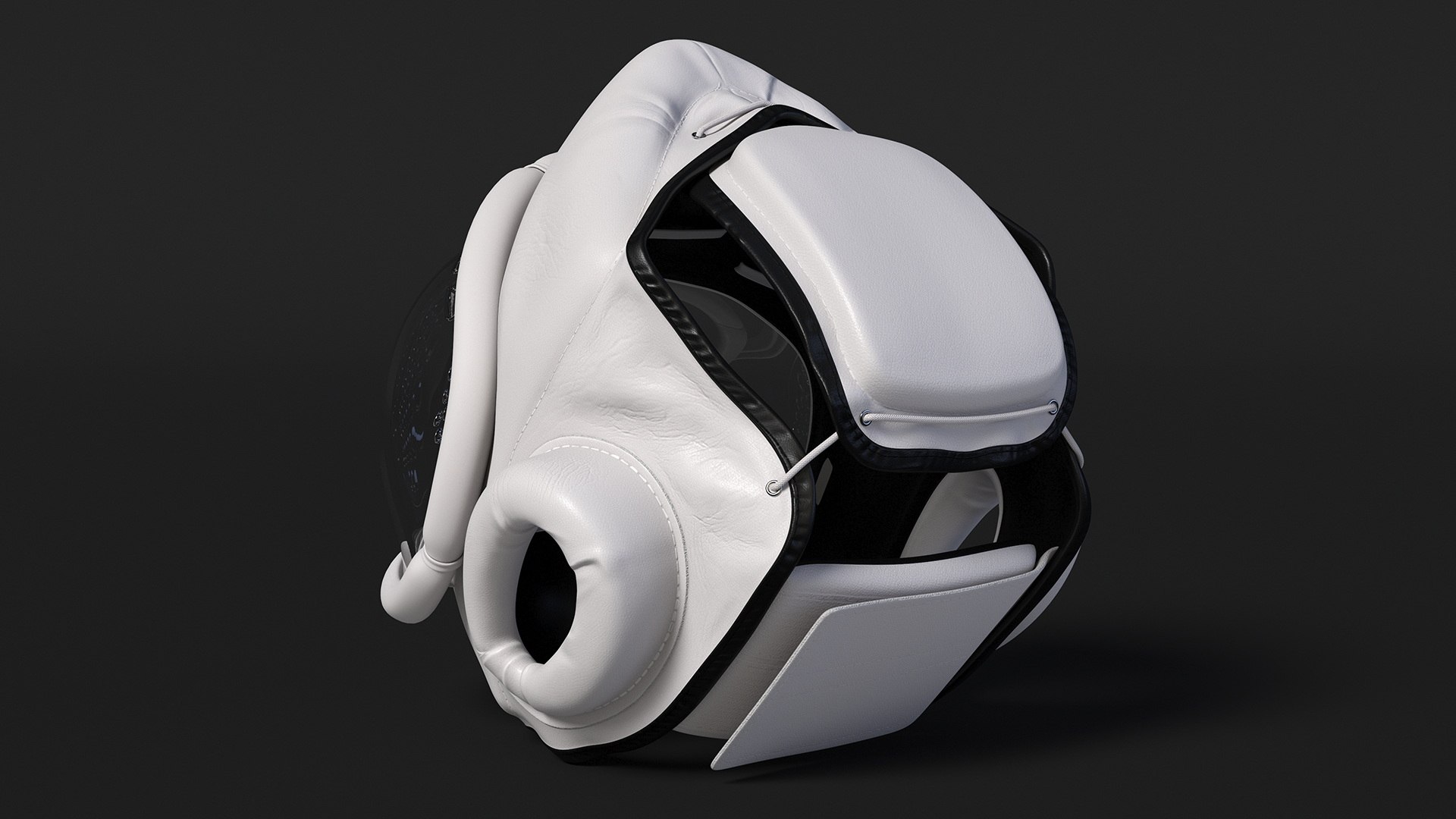 Kudo Head Guard Playwell White 3D Model - TurboSquid 2187575