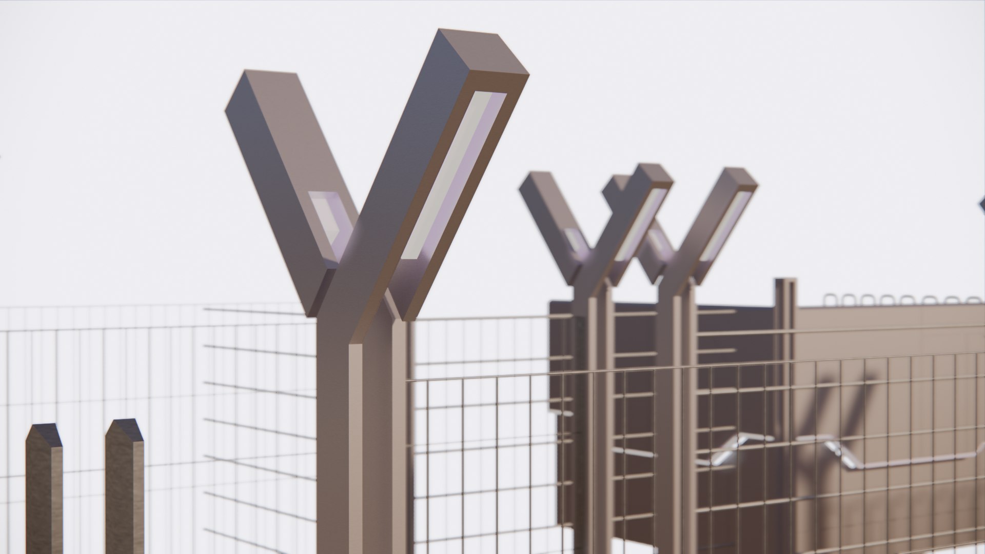3D Model Sci-fi Fence Collection - TurboSquid 1800552