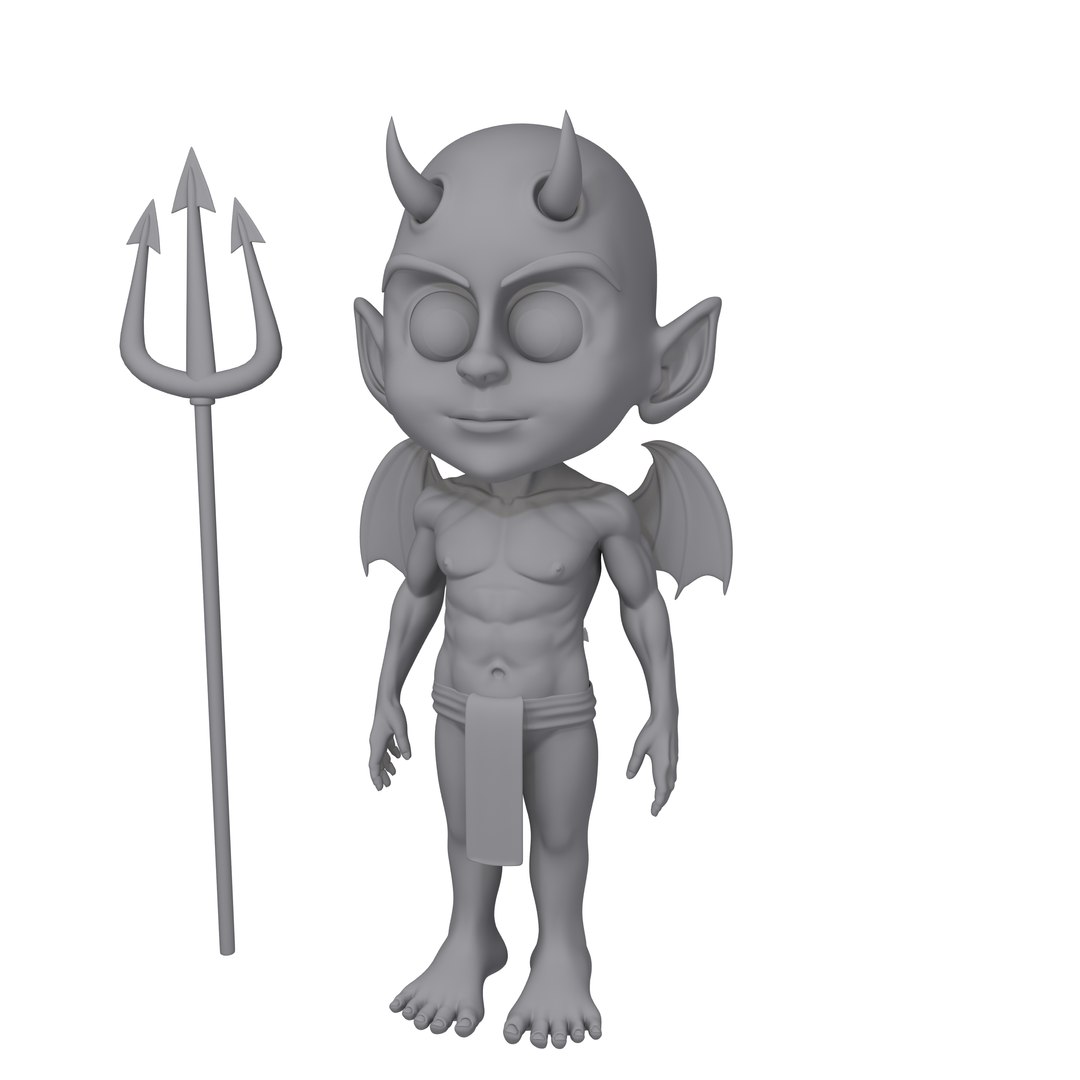 Cartoon Devil Model - TurboSquid 1533622