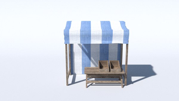 3D medieval stand model - TurboSquid 1260865