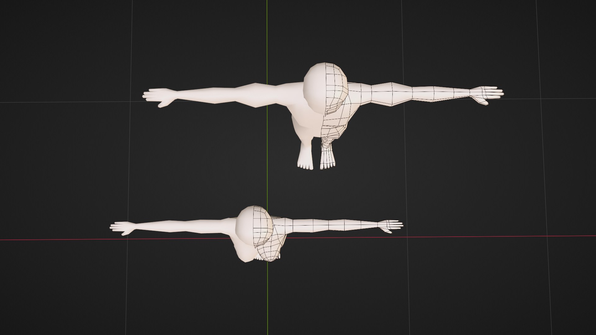 Anime Manga Man Woman Body Combo Low Poly Base Mesh Model - TurboSquid ...