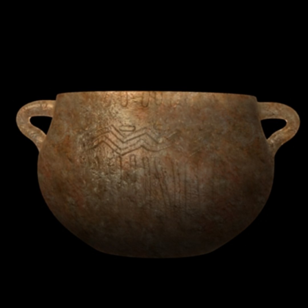 3d prehistoric vase