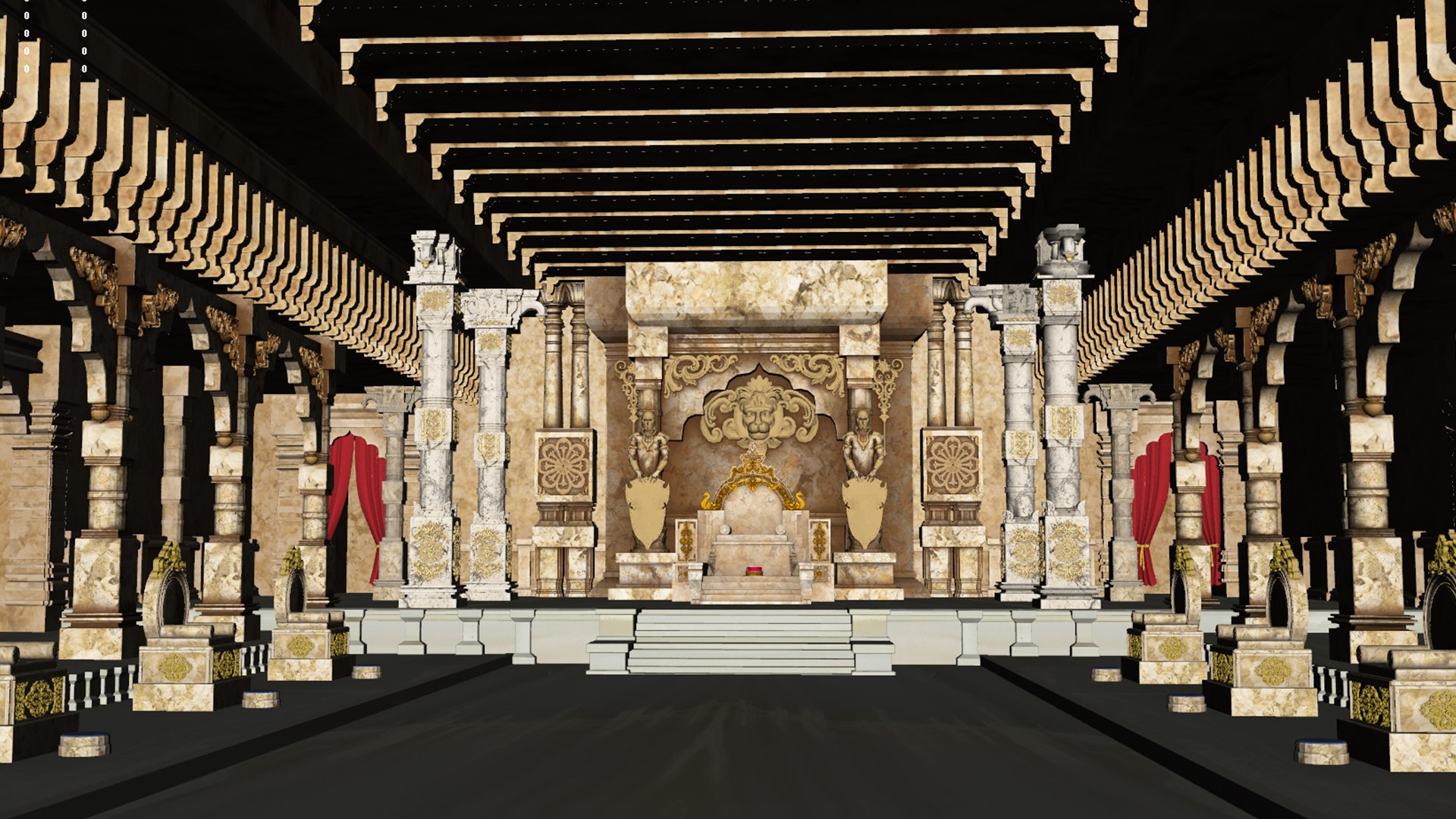 3D Durbar King Court Darbar Model - TurboSquid 2345296