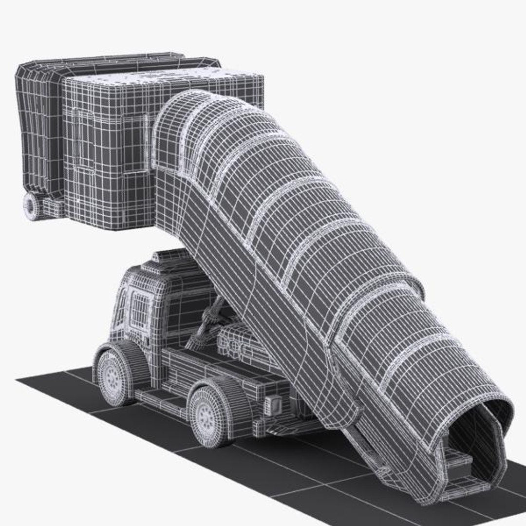 3d Model Cartoon Stair Car