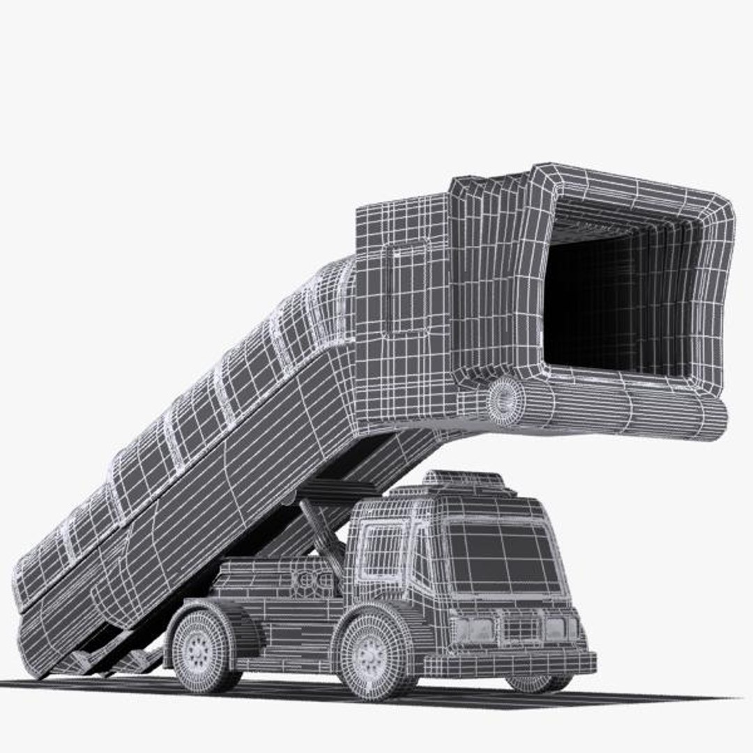 3d Model Cartoon Stair Car