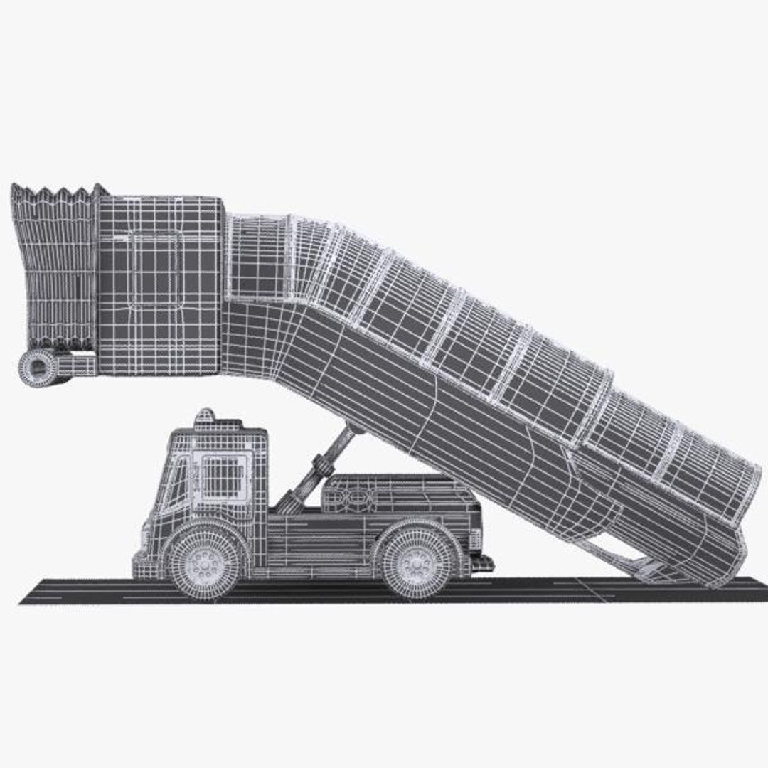 3d Model Cartoon Stair Car