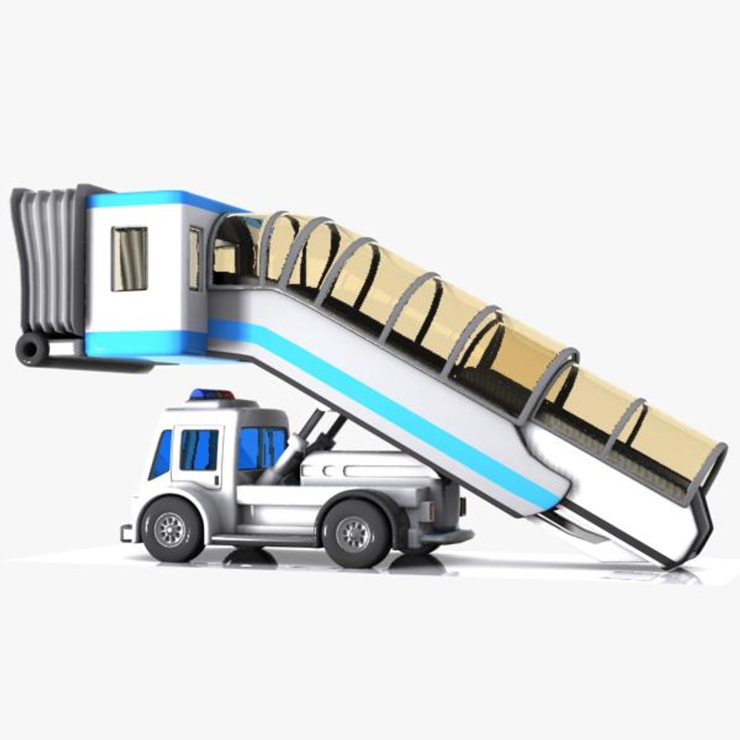 3d Model Cartoon Stair Car