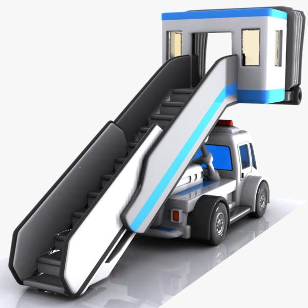 3d Model Cartoon Stair Car