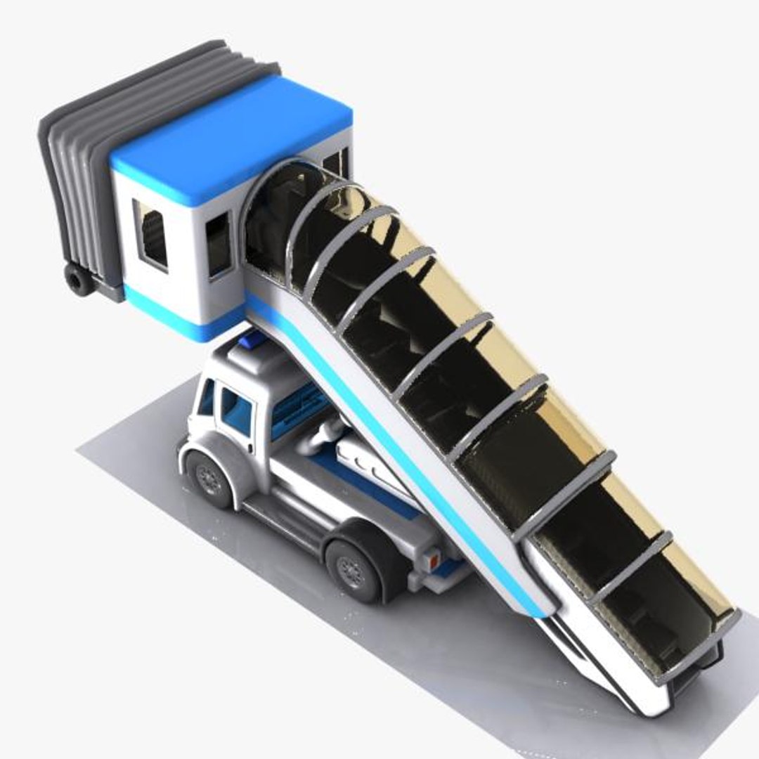 3d Model Cartoon Stair Car