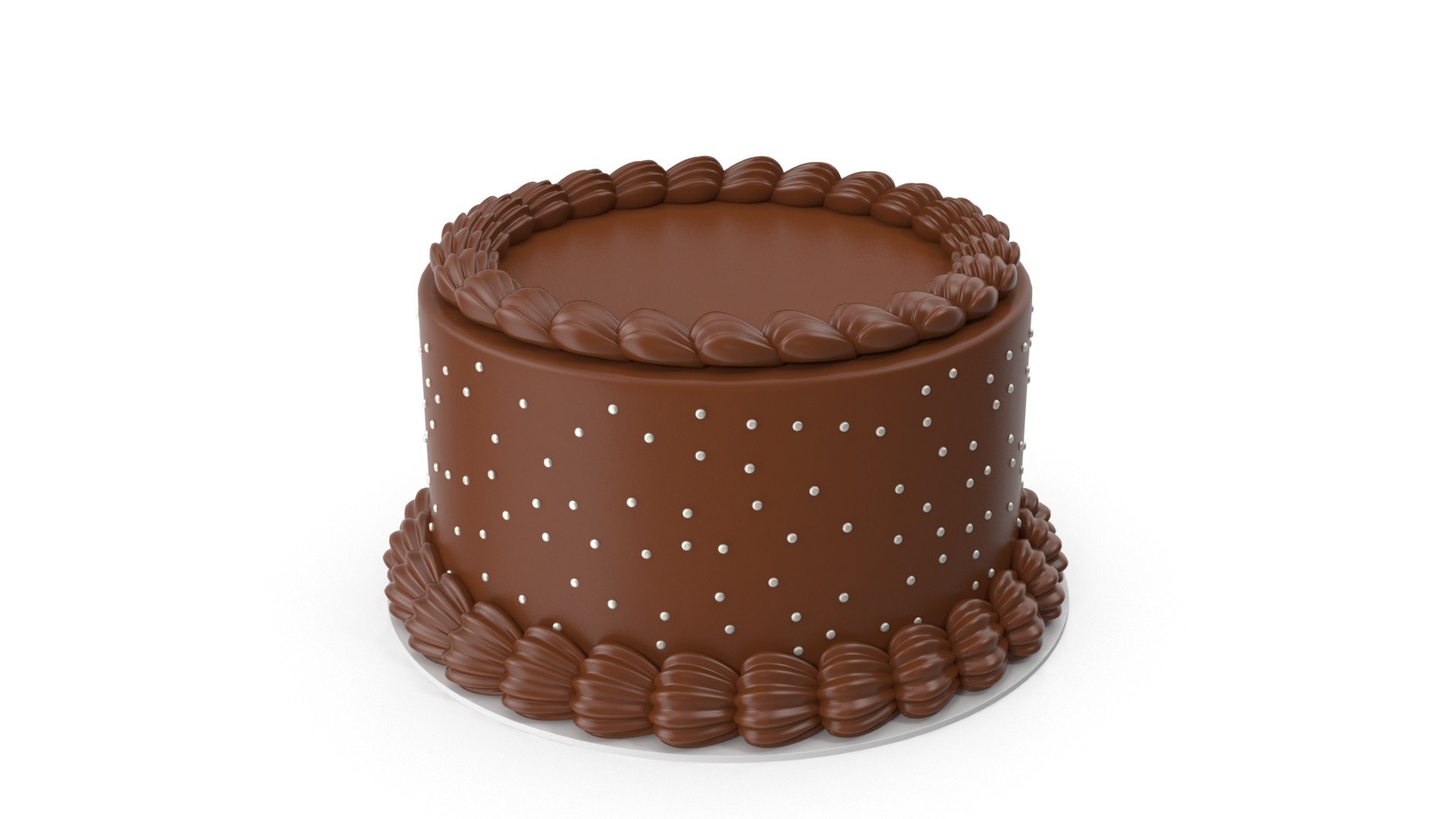 3D Chocolate Cake Model - TurboSquid 1812882