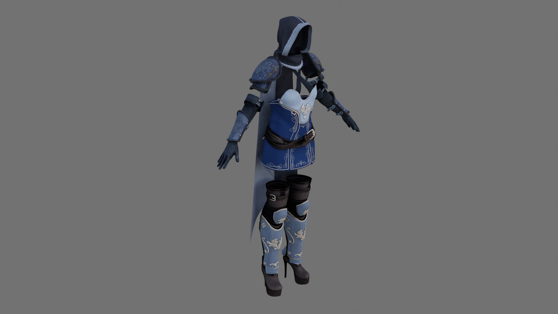 3D Fantastic Armor Set Low-poly 3D Model - TurboSquid 2257632