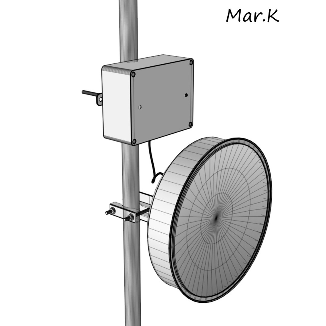 Wireless Antenna 3d Model