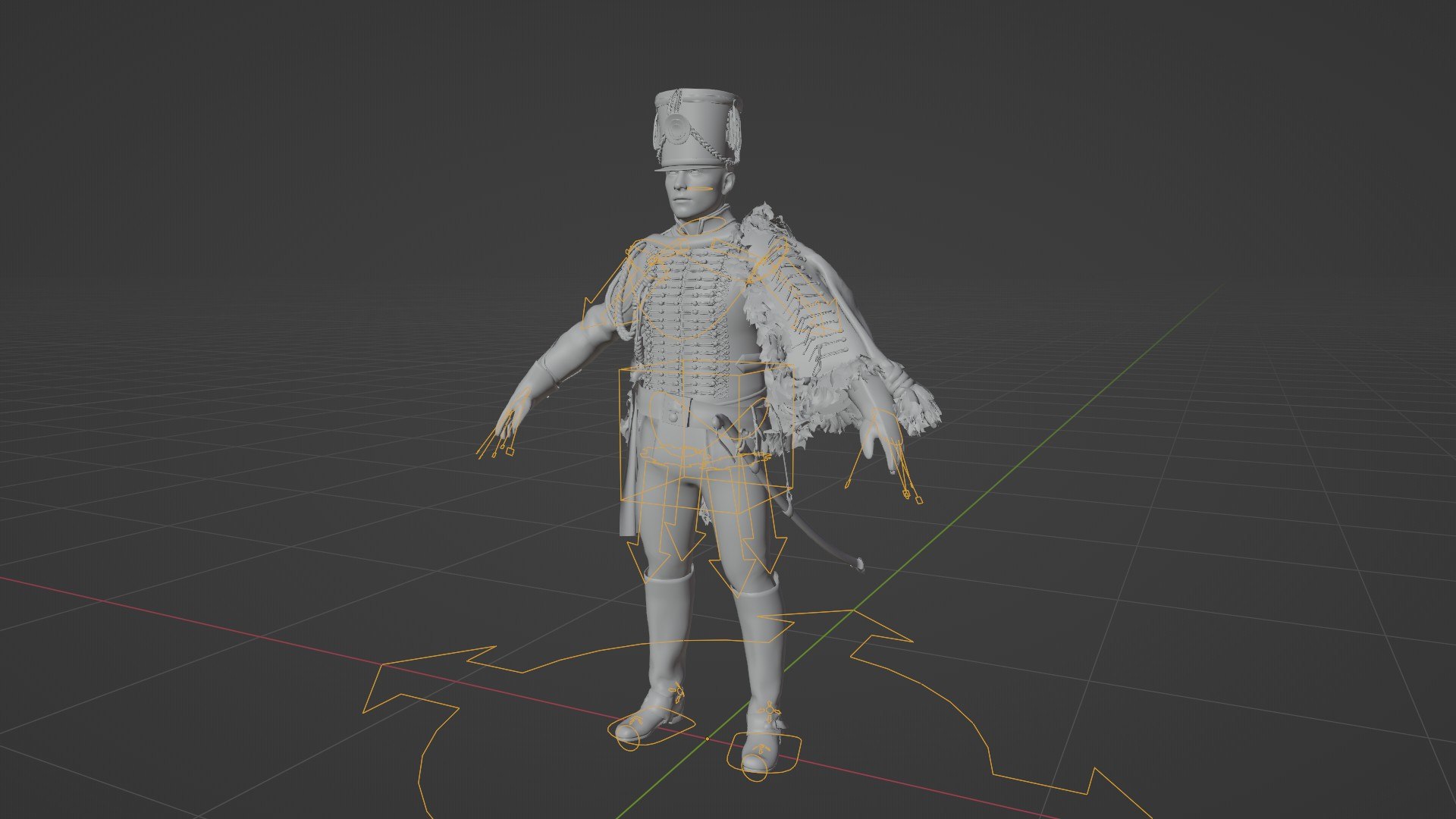 3D Soldier Napoleon High Rank Officer Rigged Model - TurboSquid 2017404