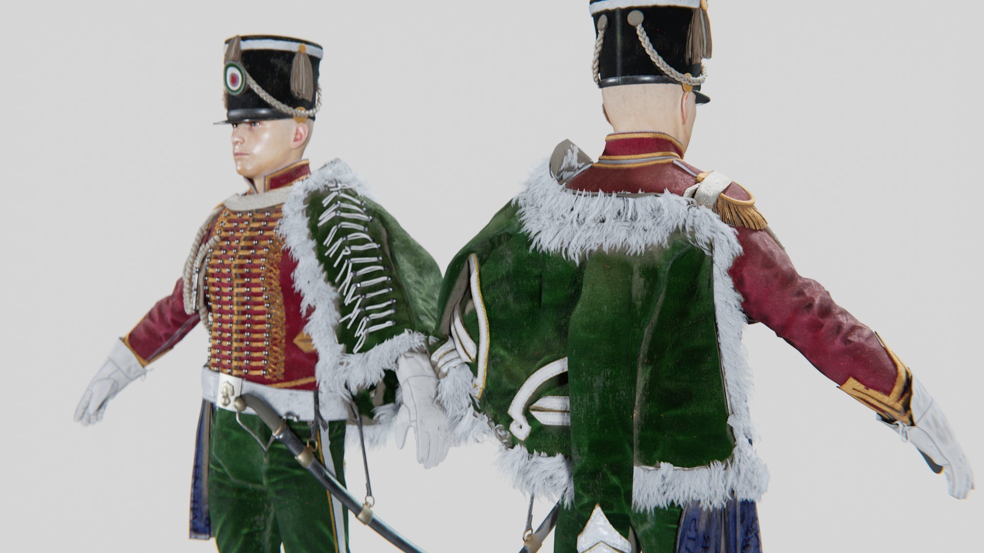 3D Soldier Napoleon High Rank Officer Rigged Model - TurboSquid 2017404