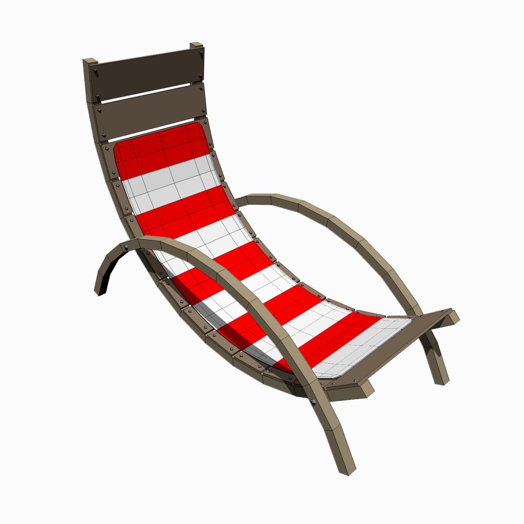 3d model beach chair