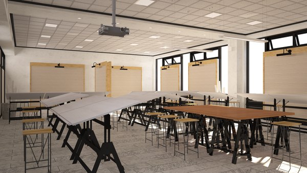 Architecture Design Studio Classroom 3D model - TurboSquid 1792551
