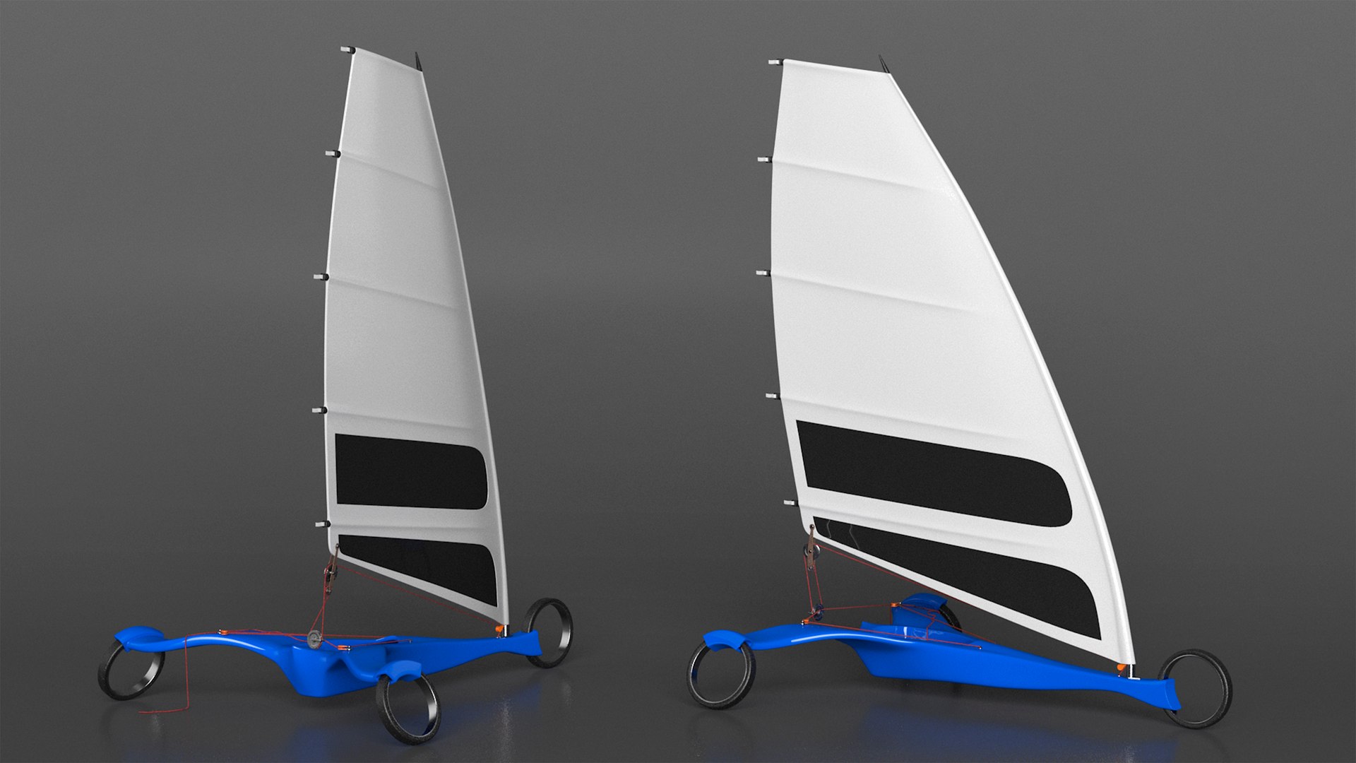 3D Modern Land Sand Yacht Blue Rigged - TurboSquid 2218565